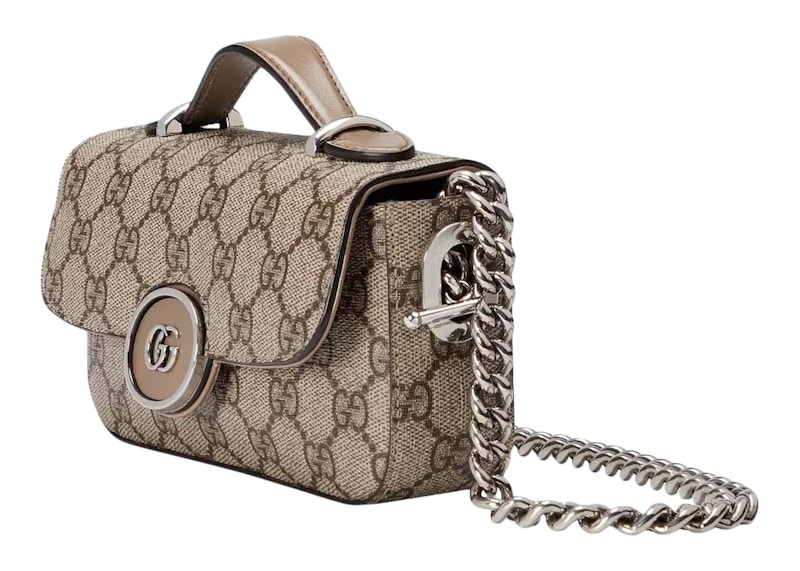 Gucci Petite GG Mini Bag Beige/Ebony in Supreme Canvas - US