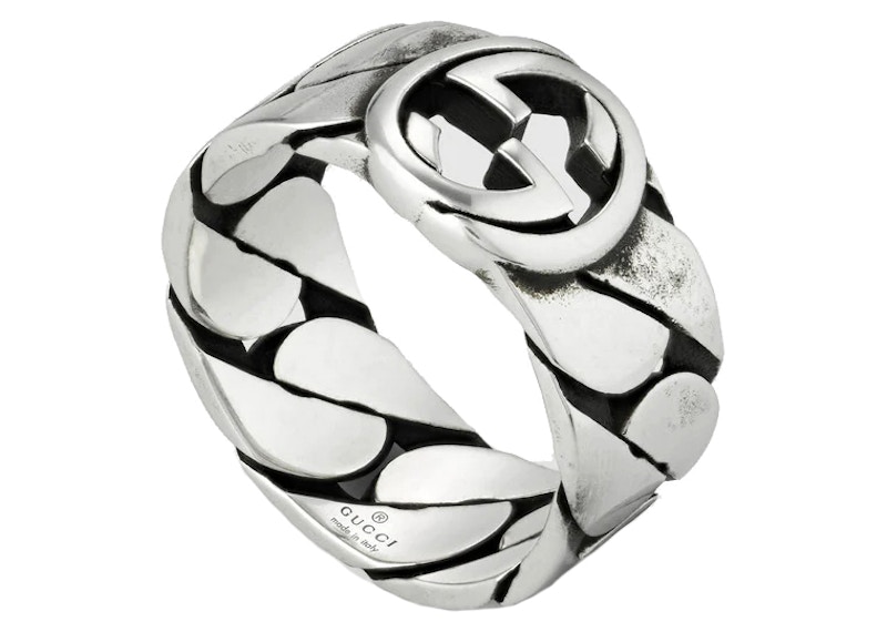 Gucci Ring With Interlocking G Silver Metal in 925 Sterling Silver with ...