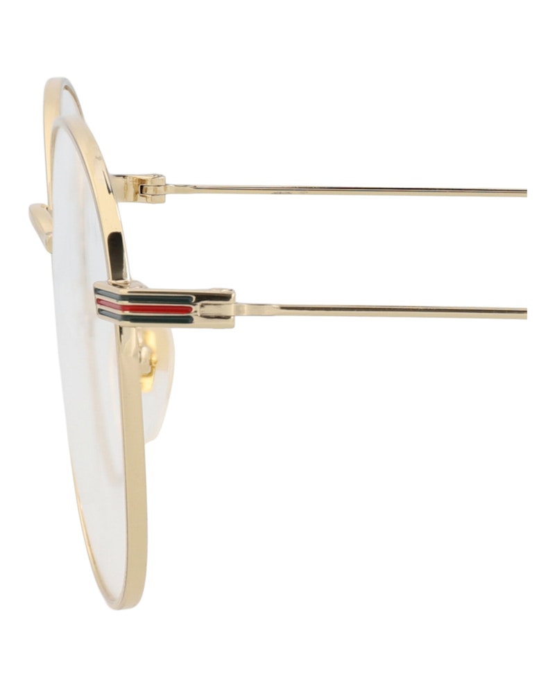 Gucci Round-Frame Metal Optical Frames Gold Gold Transparent (GG1054OK ...
