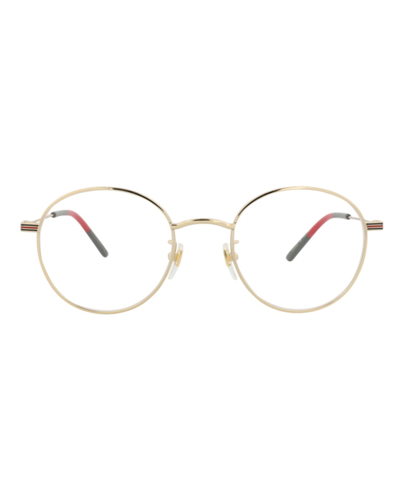 Gucci Round-Frame Metal Optical Frames Gold Gold Transparent (GG1054OK ...