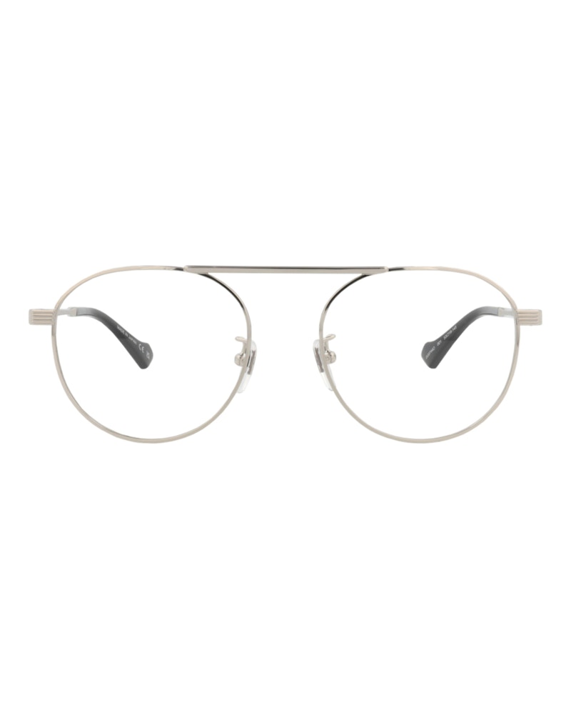 Gucci Round-Frame Metal Optical Frames Silver Silver Transparent ...