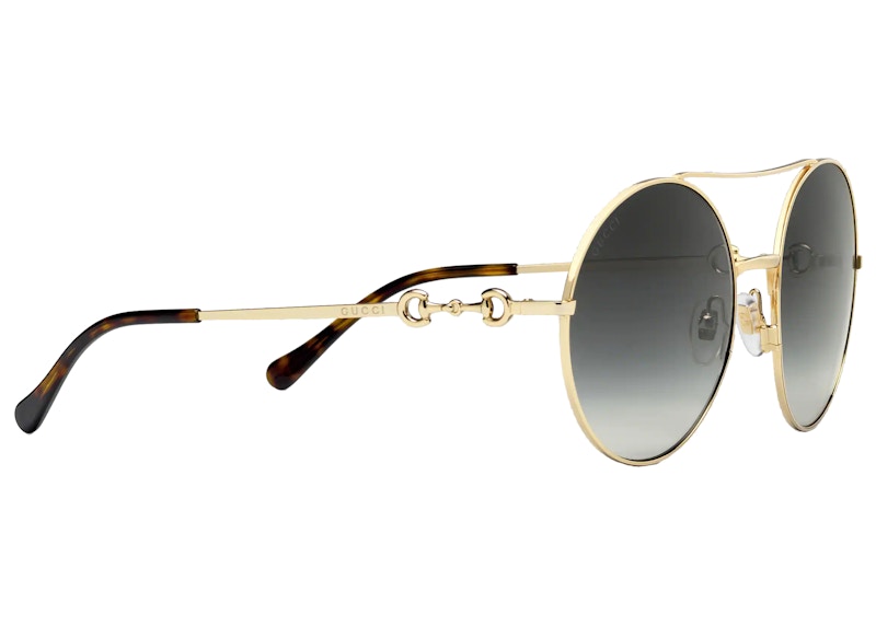 Gucci Round Frame Sunglasses Gold (648492 I3330 8012) in Gold Metal - GB