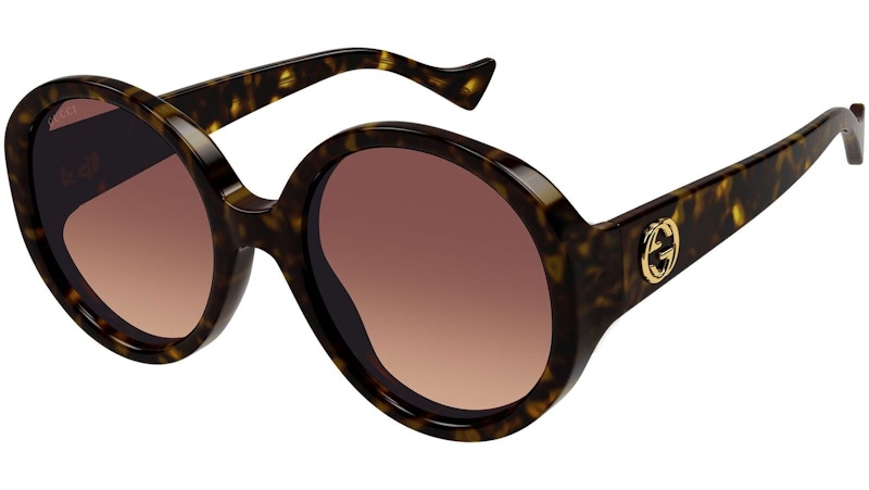 Gucci Round Sunglasses Brown (GG1256S-002-FR) in Acetate with Gold-tone ...
