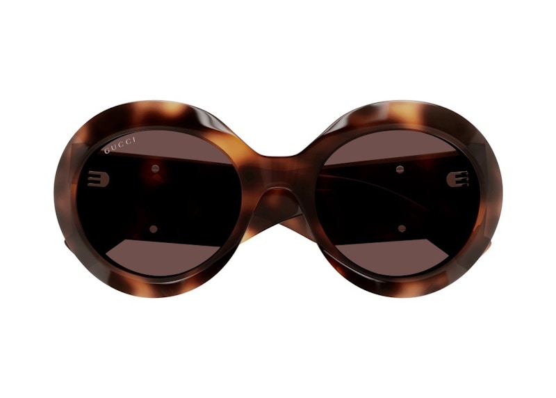 Gucci Round Sunglasses Havana/Brown (GG1647S-009) in Acetate/Metal - US