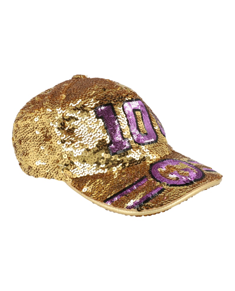 Gucci Sequined Baseball Cap Yellow - US