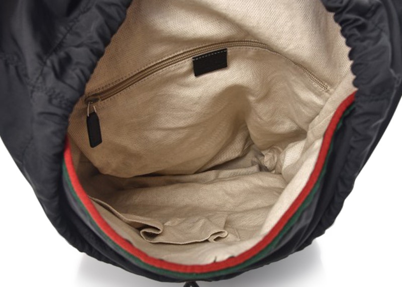 Gucci Signature Backpack Web Black in Calfskin with Silver-Tone - US