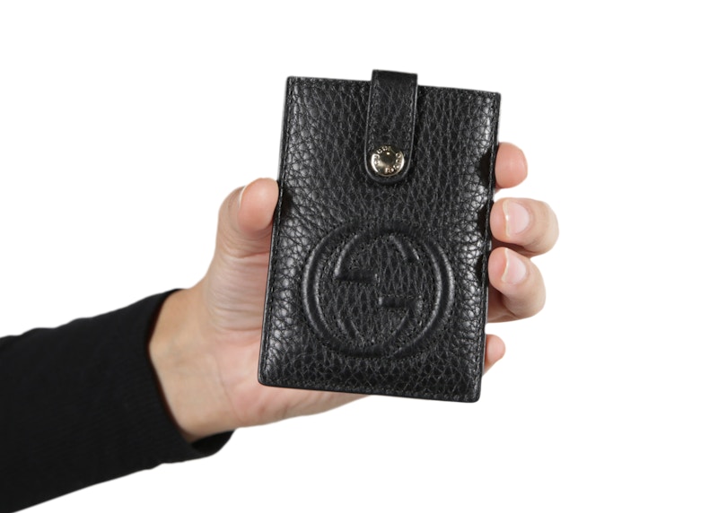 Gucci Soho Card Case Black in Leather with Light Gold-tone - US