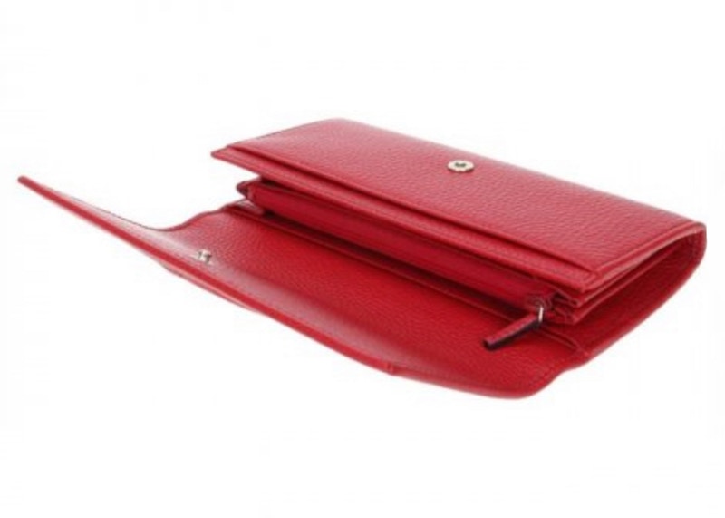 Gucci Soho Interlocking GG Logo Clutch Red in Leather with Gold-tone - US