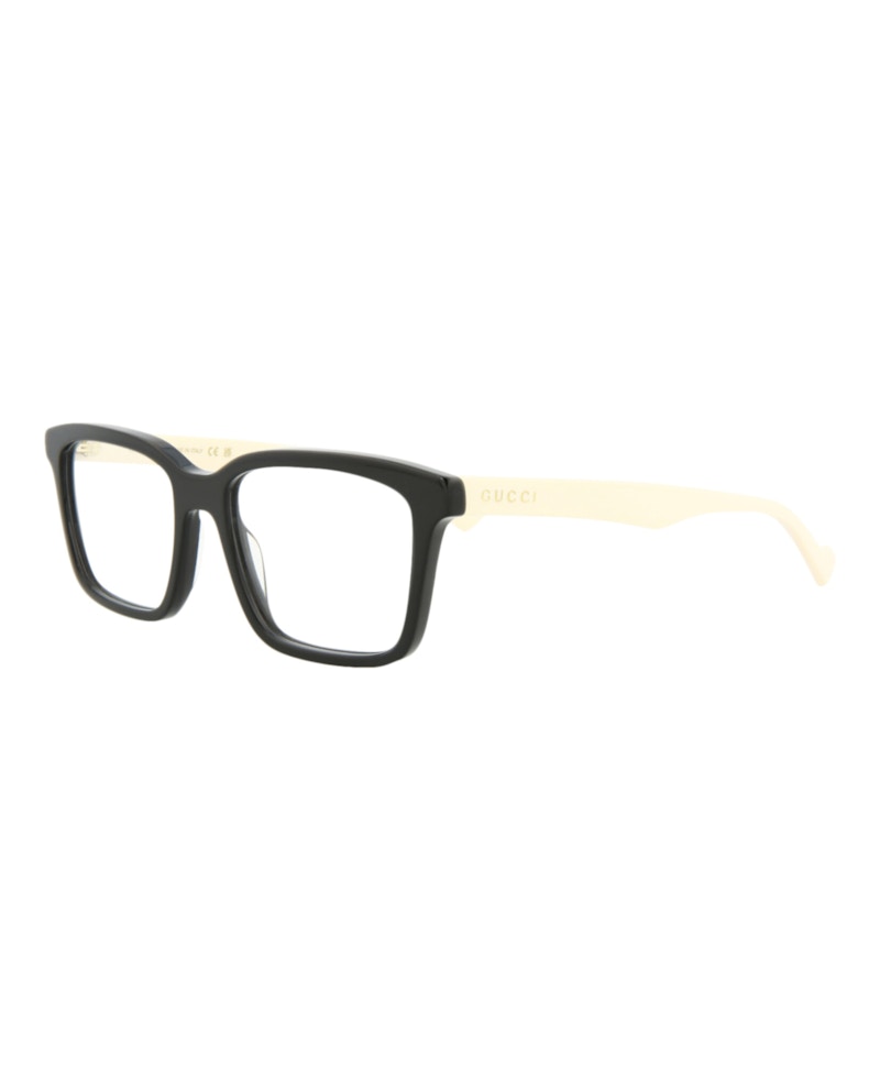 Gucci Square Eyeglasses Black/White/Transparent (GG0964O-30011188-005 ...