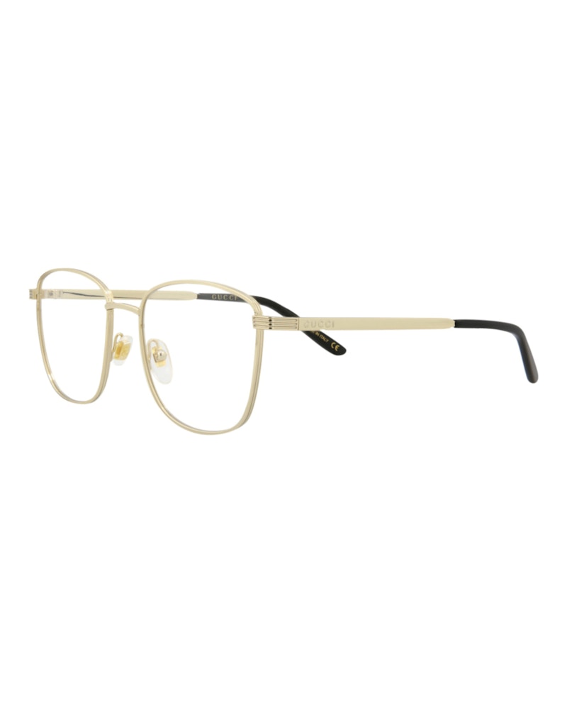 Gucci Square Eyeglasses Gold/Gold/Transparent (GG0804O-30009506-004) in ...