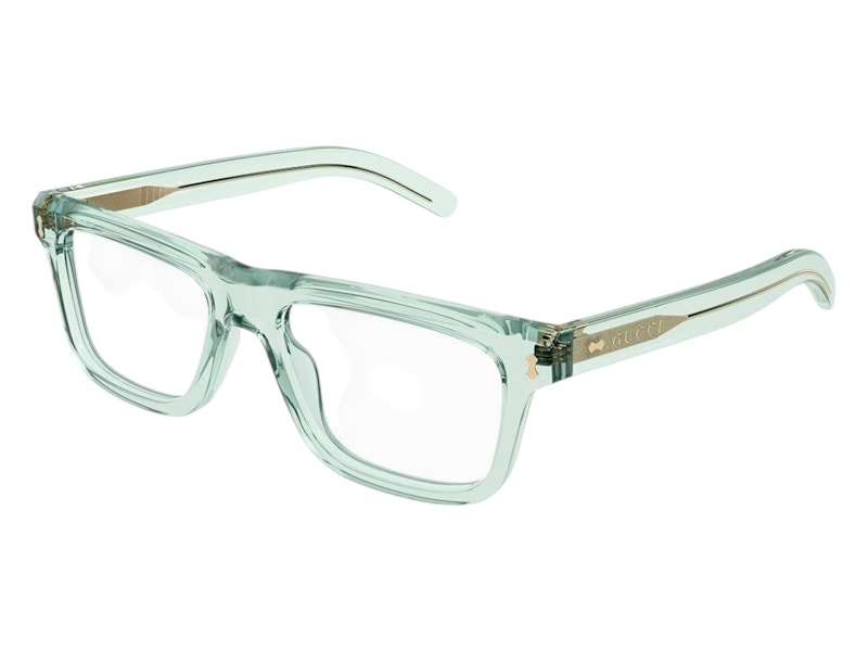 Gucci Square Eyeglasses Transparent Light Green (GG1525O 004) in ...