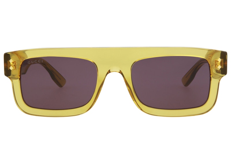 Gucci Square-Frame Acetate Sunglasses Yellow/Grey (GG1085S-30013035-003 ...
