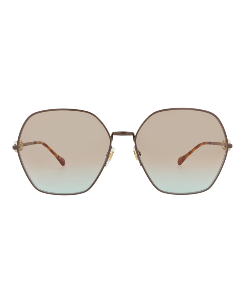 Gucci Square-Frame Metal Sunglasses Brown Brown Brown (GG1335S-30013931 ...