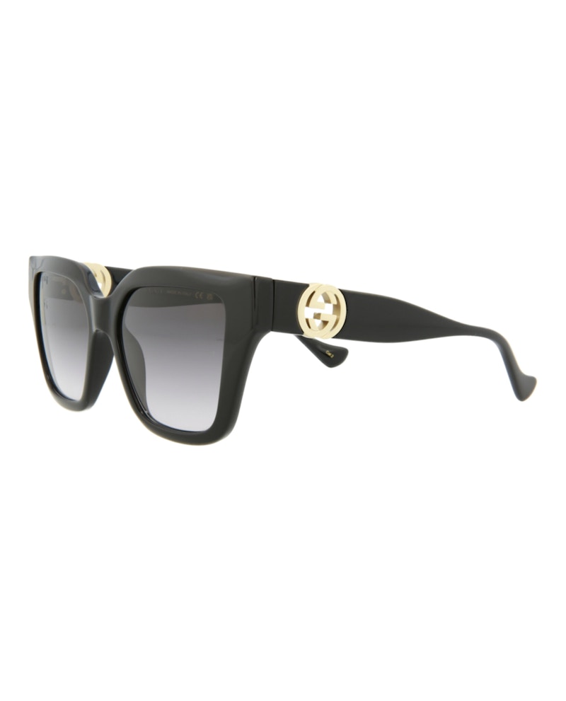 Gucci Square Rectangle Sunglasses Black/Black/Grey (GG1023S-30011717 ...