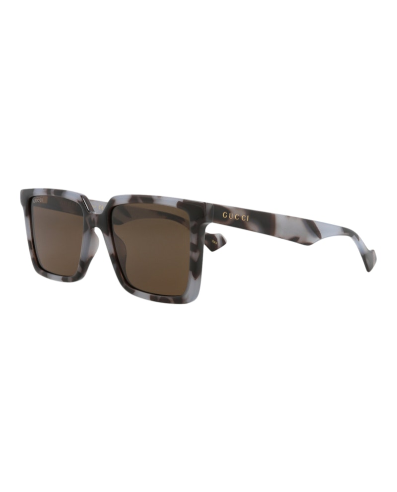 Gucci Square Rectangle Sunglasses Grey Grey Brown (GG1540S-30014817-005 ...