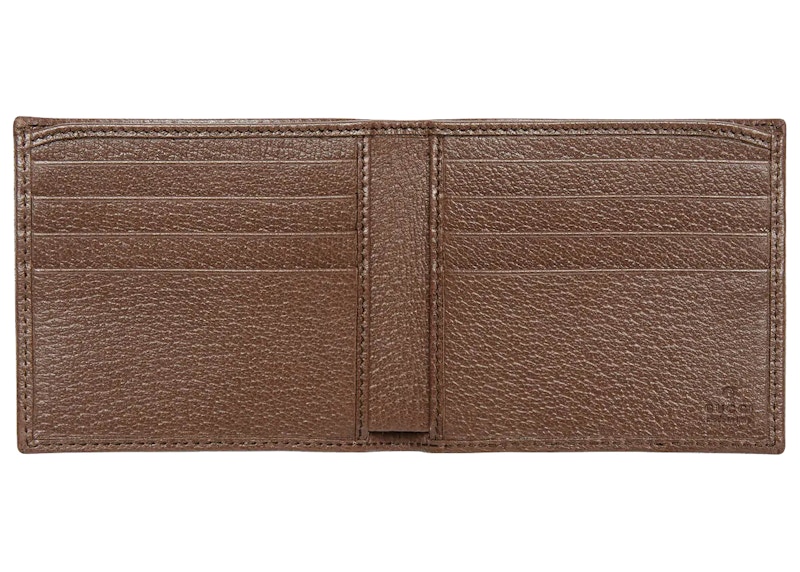 Gucci Tiger Print GG Wallet Beige/Ebony in Canvas/Leather - US