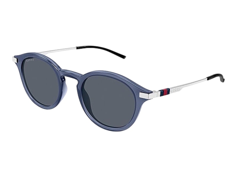 Gucci Wayfarer Sunglasses Blue Silver Grey (GG1890S-004) in Acetate - US