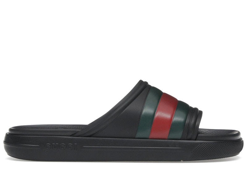 Gucci Web Slide Sandal Black Green Red Men's - 780286 J8700 1025 - US