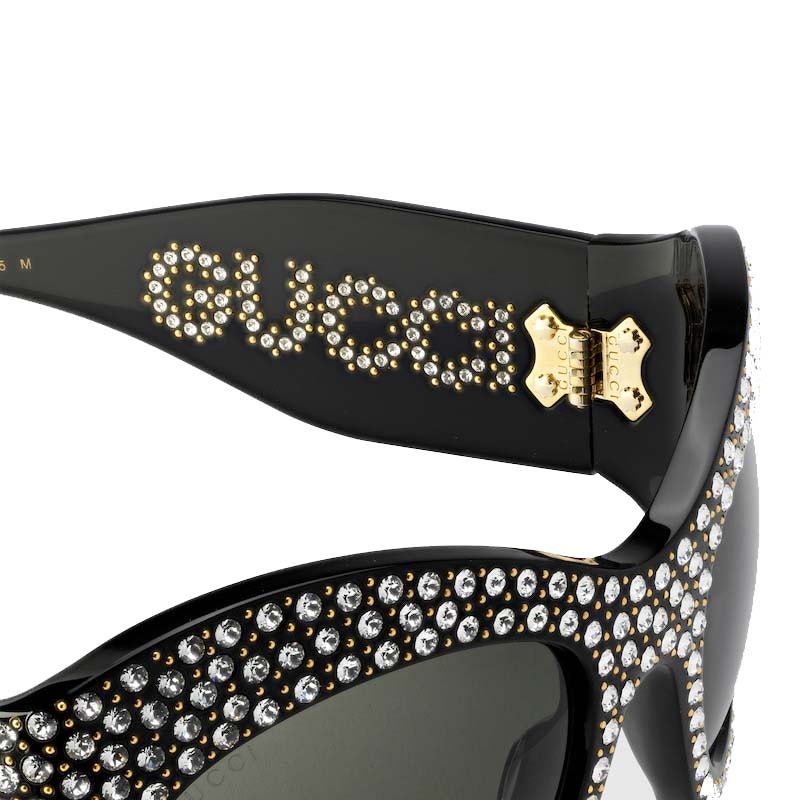 Gucci Wrapped Oval Frame Sunglasses Black (755263 J0741 1012) in ...