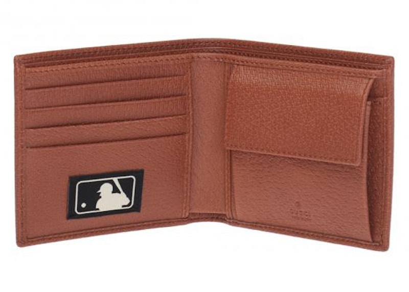 Gucci x MLB New York Yankees Patch GG Wallet Beige/Brick Red in Canvas - US