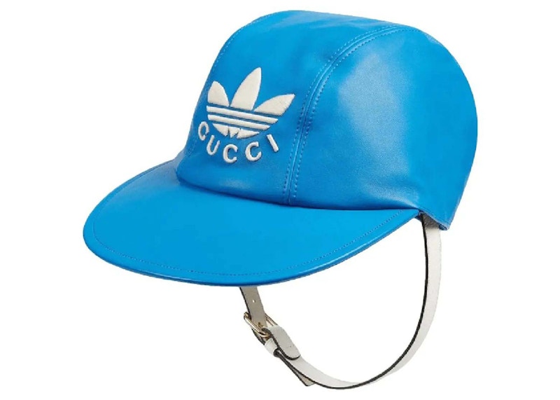 Gucci x adidas Chin Strap Baseball Hat Blue Men's - US