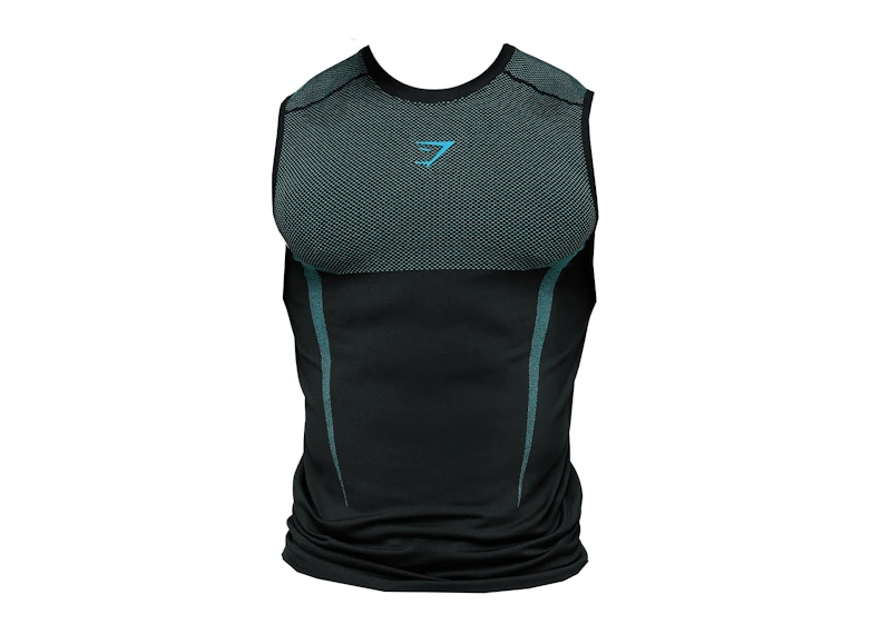 Gymshark Onyx 5.0 Muscle Fit Tank Black/Brand Blue Men's - FW25 - US