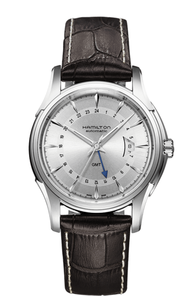 Hamilton Jazzmaster Traveler GMT Auto H32585551 42mm in Stainless steel ...