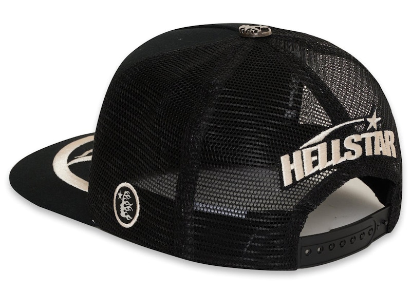 Hellstar Big Logo Trucker Snapback Hat Black Men's - SS24 - US