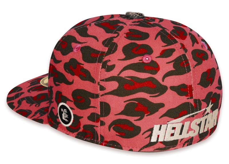 Hellstar Cheetah Print Fitted Hat Red Men's - SS24 - US
