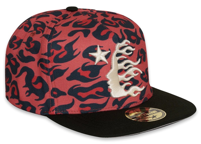 Hellstar Cheetah Print Snapback Hat Red Men's - SS24 - US