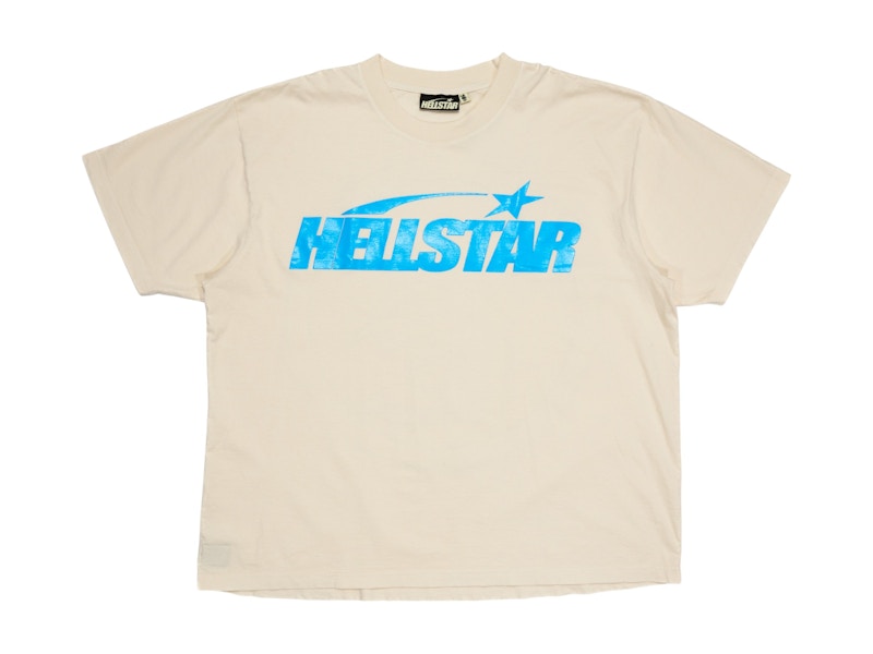 Hellstar Classic T-shirt (Gel Print) White/Blue Men's - SS24 - US