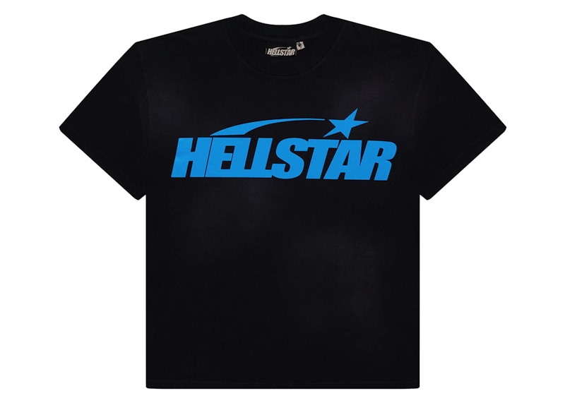Hellstar Classic T-shirt (Regular Print) Black/Blue Men's - SS24 - US