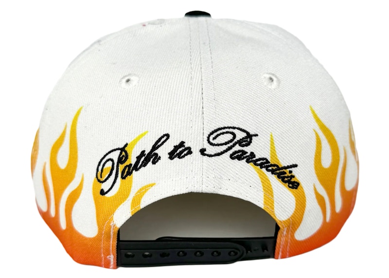 Hellstar Flame Vintage Snapback Hat Cream/Navy - SS24 - US