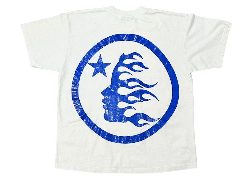 Hellstar Gel Sport Logo T-shirt White/Blue Men's - SS24 - US