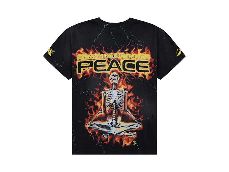 Hellstar Inner Peace Skeleton Tee Black Men's - US
