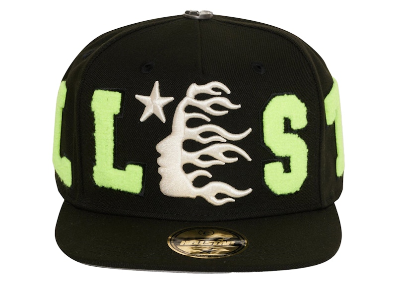 Hellstar OG Patch Fitted Black/Neon Green Men's - FW24 - US