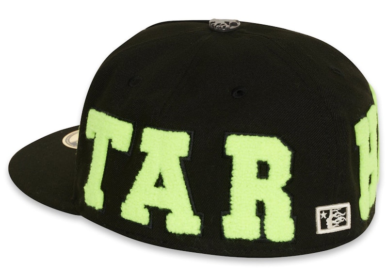 Hellstar OG Patch Fitted Hat Black/Neon Green Men's - SS24 - US