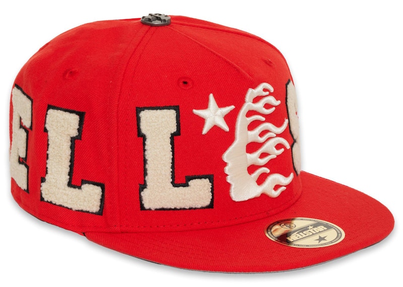 Hellstar OG Patch Fitted Hat Red Men's - SS24 - US