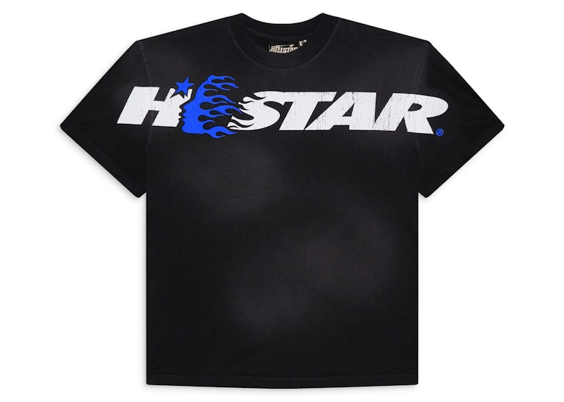 Hellstar Studios Cartoon Logo T-Shirt Blue Men's - FW24 - US