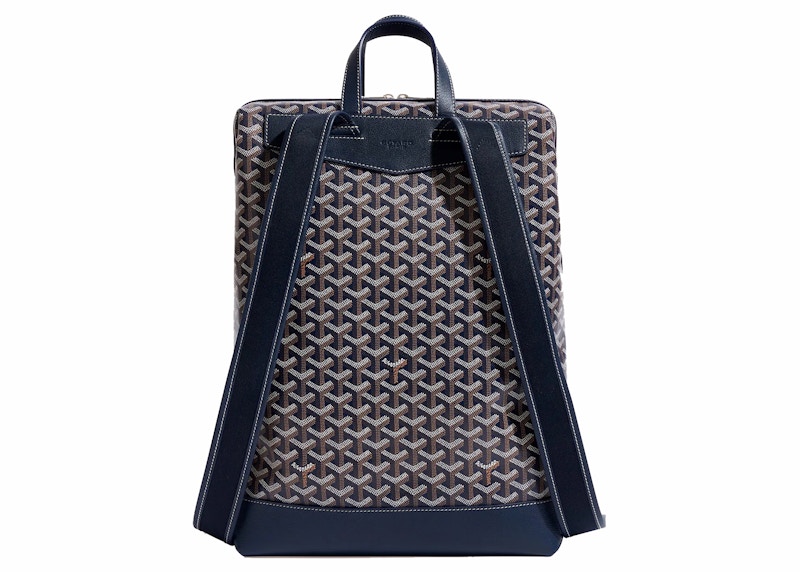 Goyard Cisalpin Backpack Navy Blue in Goyardine Canvas/Chevroches ...