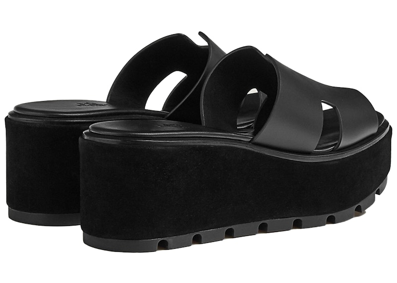 Hermes Eze 30 Sandal Noir Leather - H222144Z 02380 - US