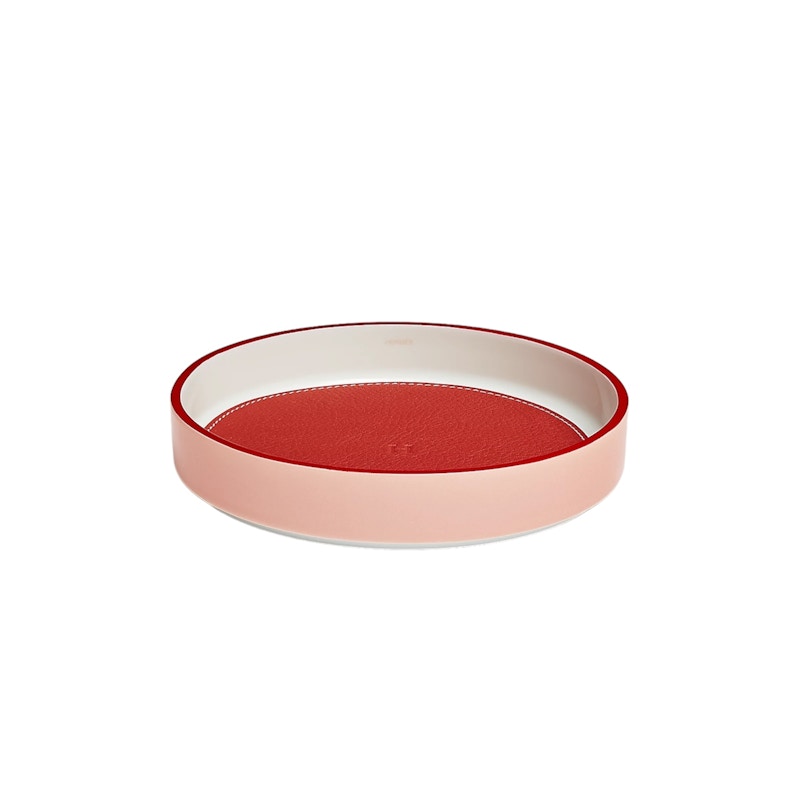 Hermes Tray Circe Round Rose Nymphe in Porcelain - US