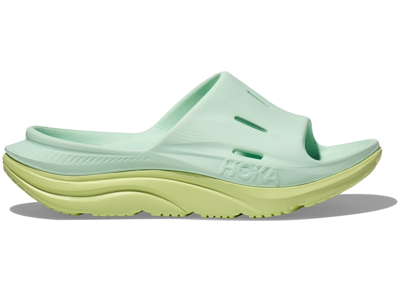 Hoka One One Ora Recovery Slide 3 Aqua Breeze Celery Juice Hombre - 1135061-AZC - MX