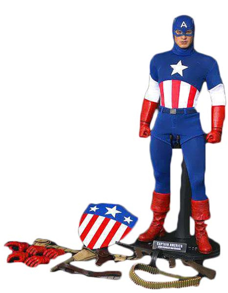 Hot Toys Marvel Movie Masterpiece Captain America Star Spangled Man ...