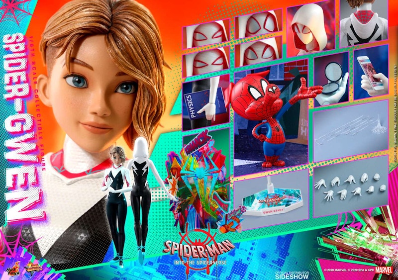 Hot Toys Marvel Movie Masterpiece Spider-Gwen & Spider-Ham Collectible ...