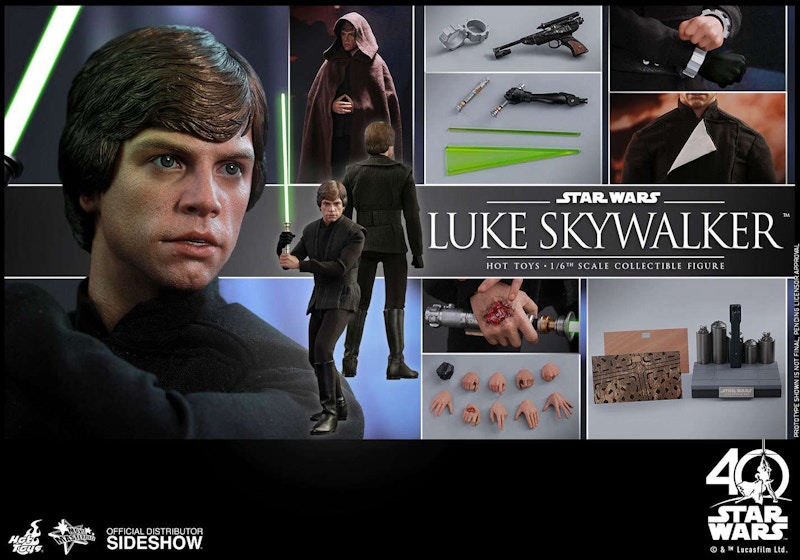 Hot Toys Star Wars Movie Masterpiece Luke Skywalker Return of the Jedi ...