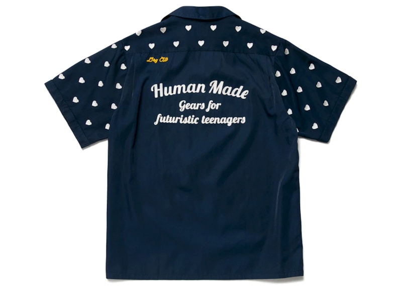 Human Made Embroidery S/S Shirt Navy - SS22 Men's - US