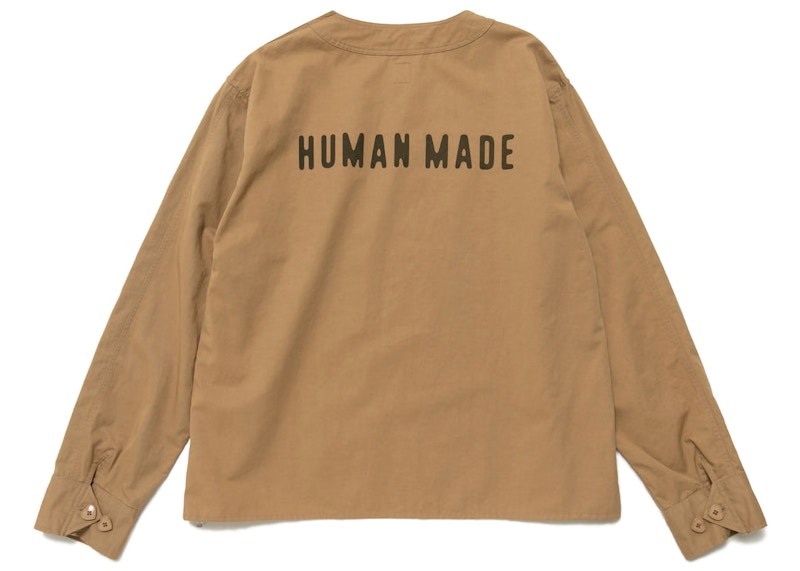 Human Made Pullover L/S Shirt Beige Men's - SS23 - US