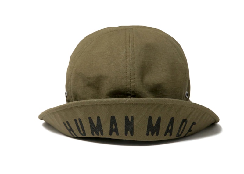 Human Made Rip-Stop Round Bucket Hat Olive Drab - SS22 - US