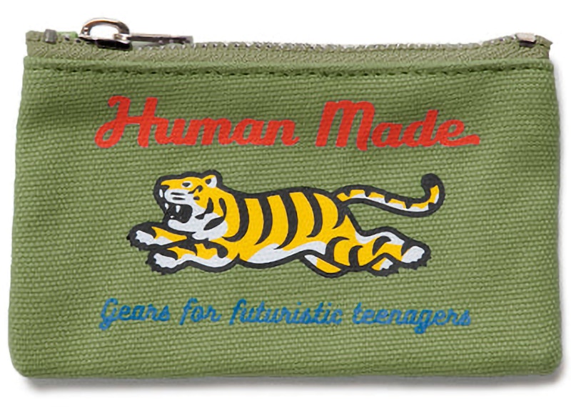Human Made Tiger Card Case Green - FW22 - DE